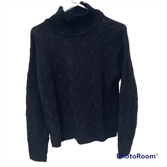 Sweaters | Joe Boxer Black Sweater 10 Acrylic Knit Turtleneck Sweater ...